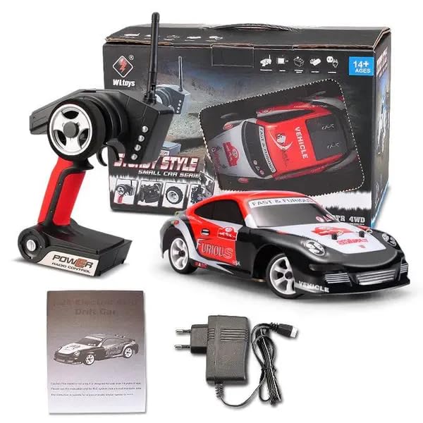 (HELIDIRECT) WLtoys 1/28 2.4G 4WD Brushed RC Cars Drift - RTR RC Toy Includes Battery and RC Transmitter, Remote Control Car High Speed RC Drift Car Replacing Mini RC Car Mini-Z