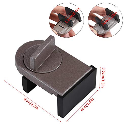 (Pack of 2) Kids Sliding Window Lock Child Safety Adjustable Sliding Door Infant Proof Security Lock Stopper Wedge