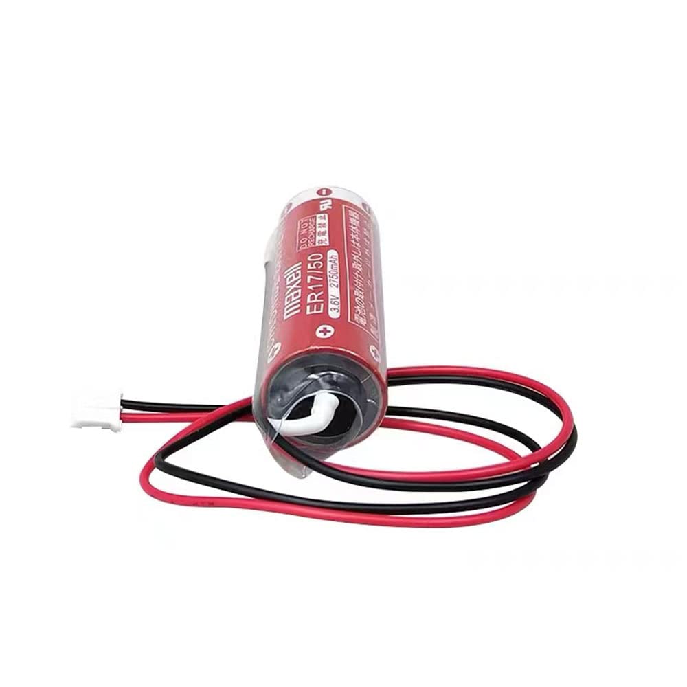 (Pack of 5) ER17/50 3.6V 2750mAh AA PLC Lithium Battery with White Plug for ER17/50 17/50 3.6V Battery