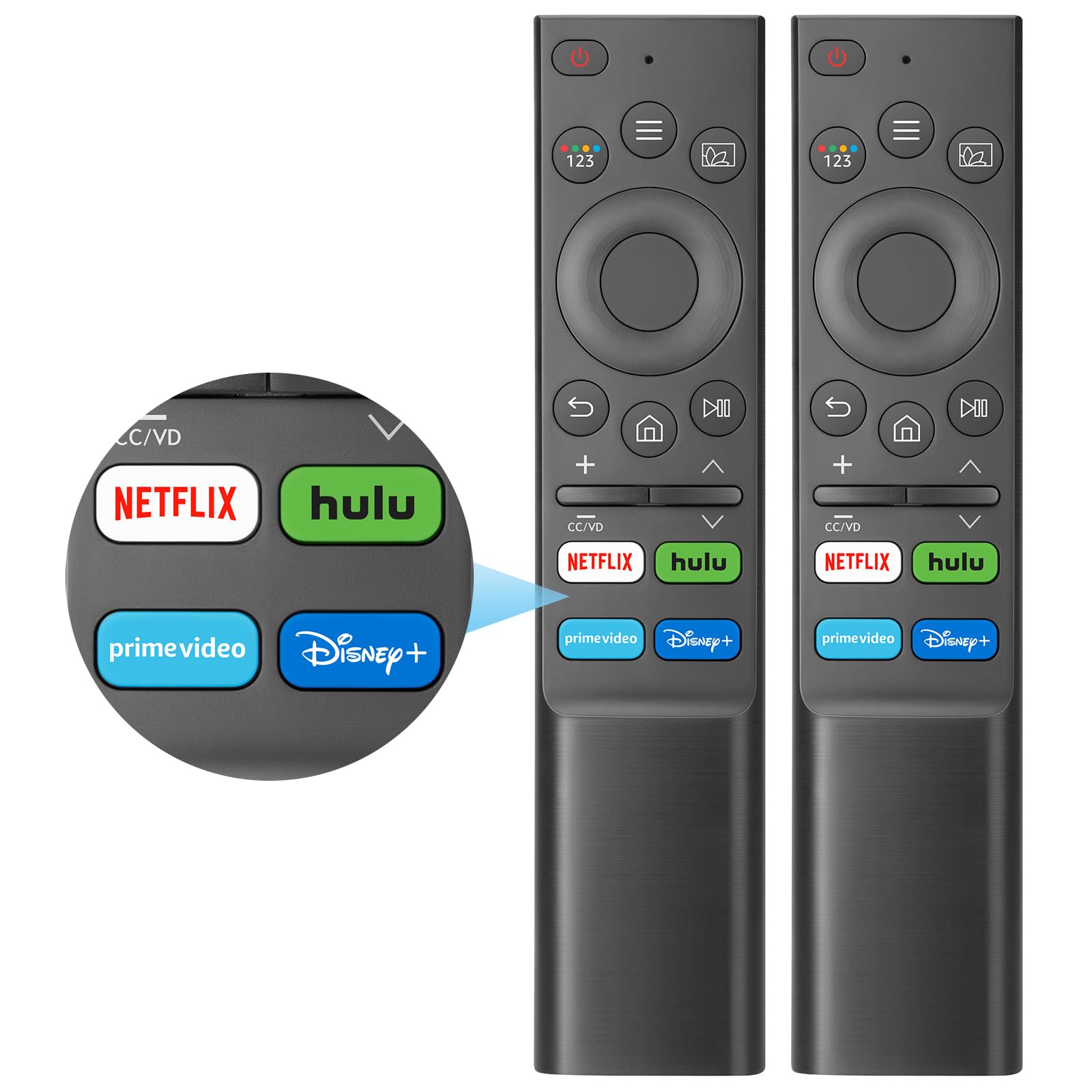 (Pack of 2) Remote-Control-Replacement-for Samsung-Smart-TV, Upgraded Universal Remote BN59-01312A Compatible with Samsung Frame Crystal QLED UHD HDR FHD Curved 4K 8K Smart TVs