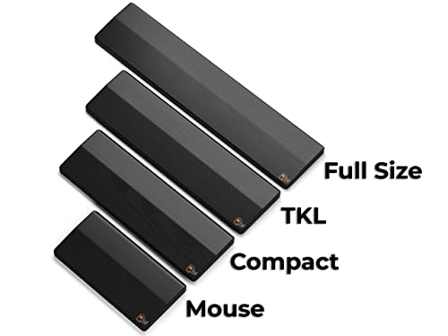 (Keyboard Wrist Rest + Mouse Wrist Rest) Glorious Onyx (Black) Wooden Keyboard Wrist Rest (Full Size) + Glorious Onyx (Black) Wooden Mouse Wrist Rest (Bundle)