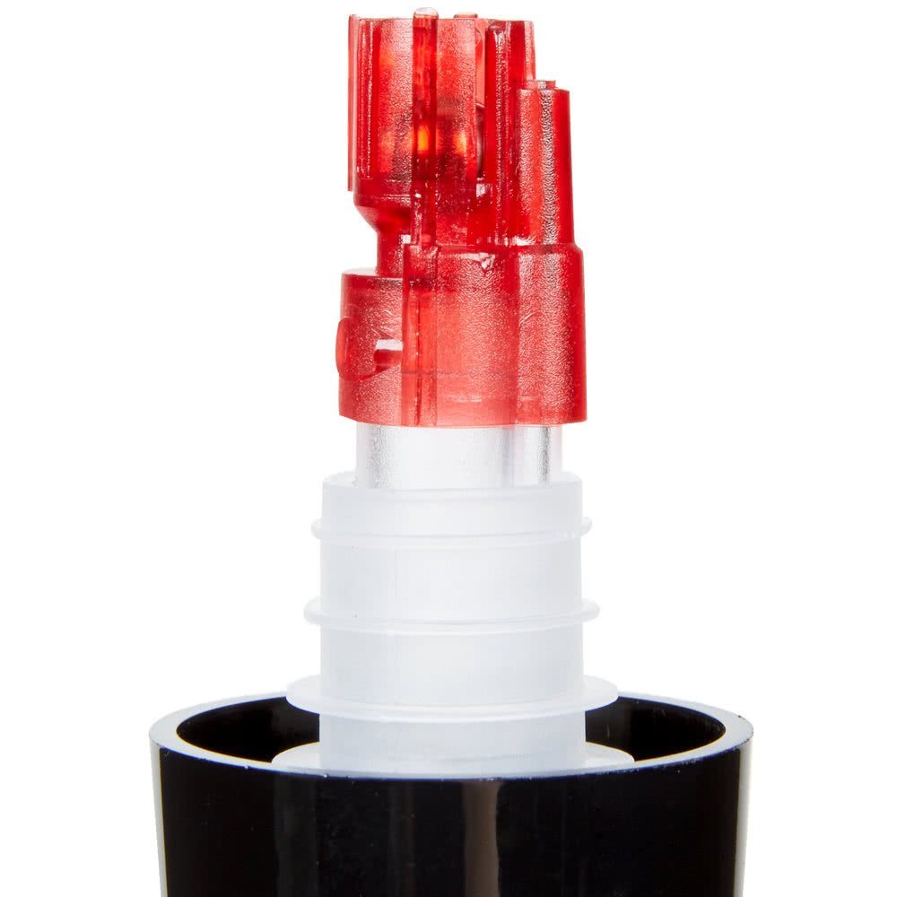 (Pack of 6) Measured Liquor Bottle Pourers, 1 oz, Clear Spout Bottle Pourer with Red Tail and Black Collar, Measured Pour Spouts by Tezzorio