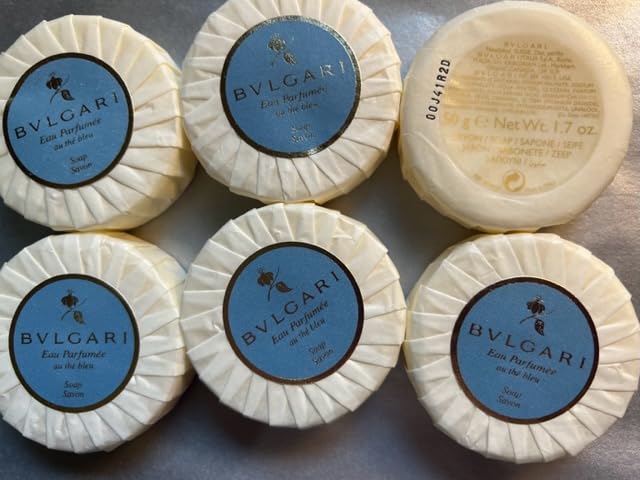 (Lot of 6) New Mini Soaps Eau Parfumee Au The Bleu by Bvlgari 50g each/ 1.7 oz