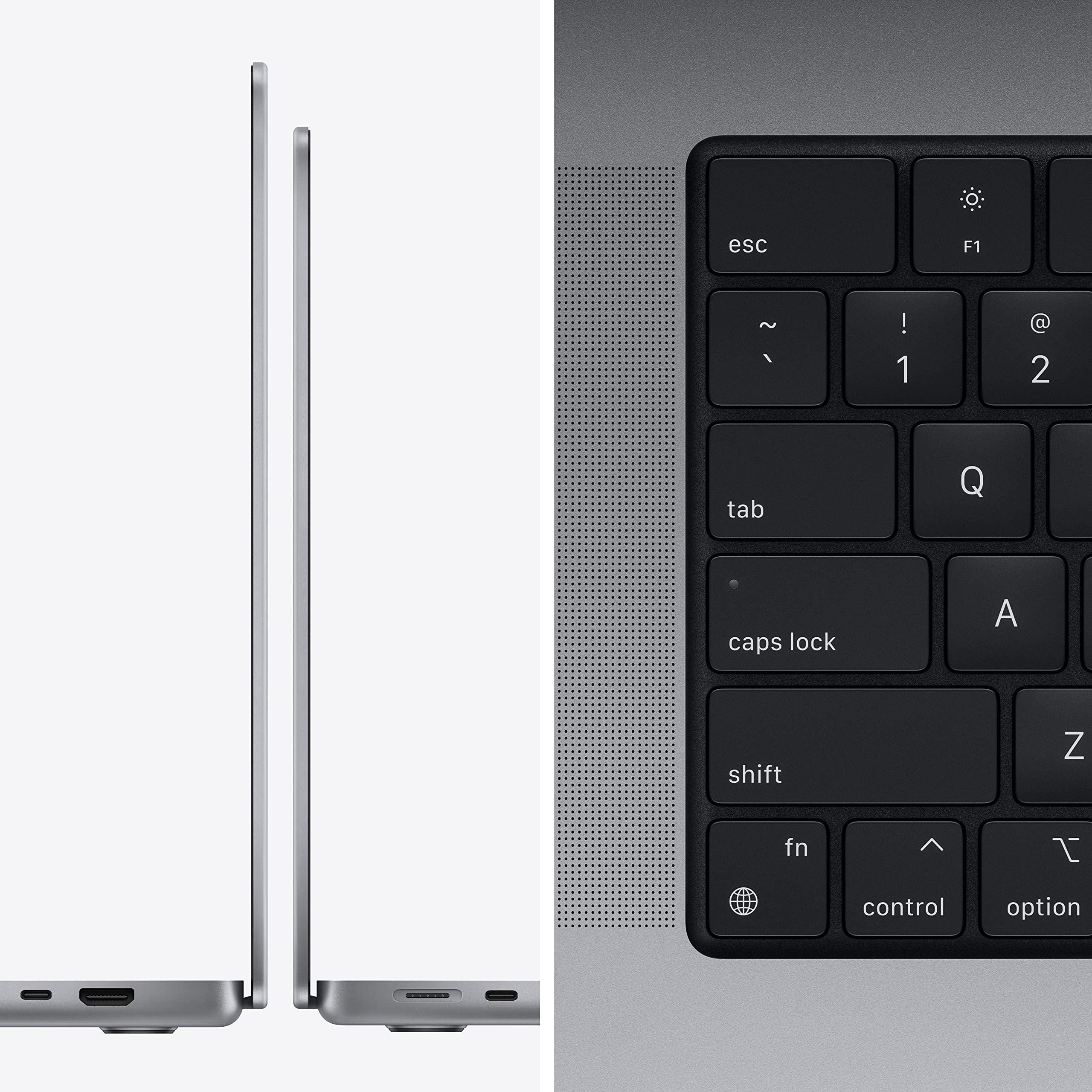 (CTO) Apple 14-in MacBook Pro M1 Max 10-core CPU 24-core GPU chip - 512GB SSD 32GB Space Gray (Fall 2021) - Z15G001WE