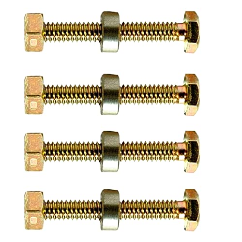 (Set of 4) 500026 Snow Thrower Shear Pins Bolts Nuts and Spacers for fits Murray AYP 1501216MA 9524MA