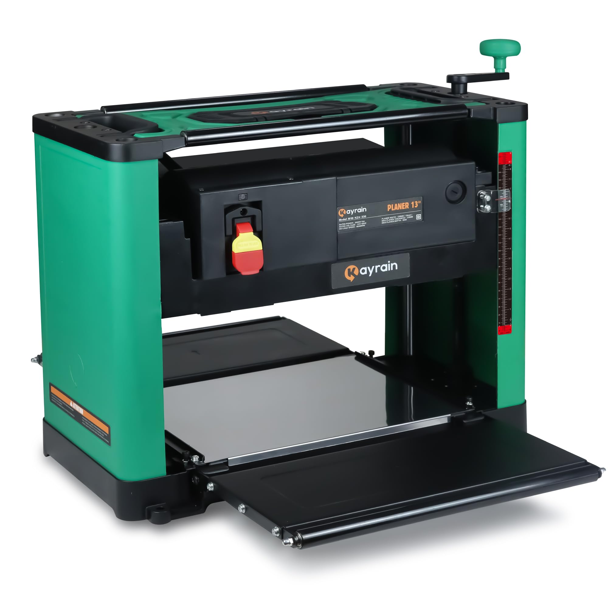 (Updated Model)Kayrain 13IN Power Benchtop Planer with HSS Double-sided Use Blades Electric Thickness Planer 15A 2000W Powerful Motor Wood Planers for Woodworking