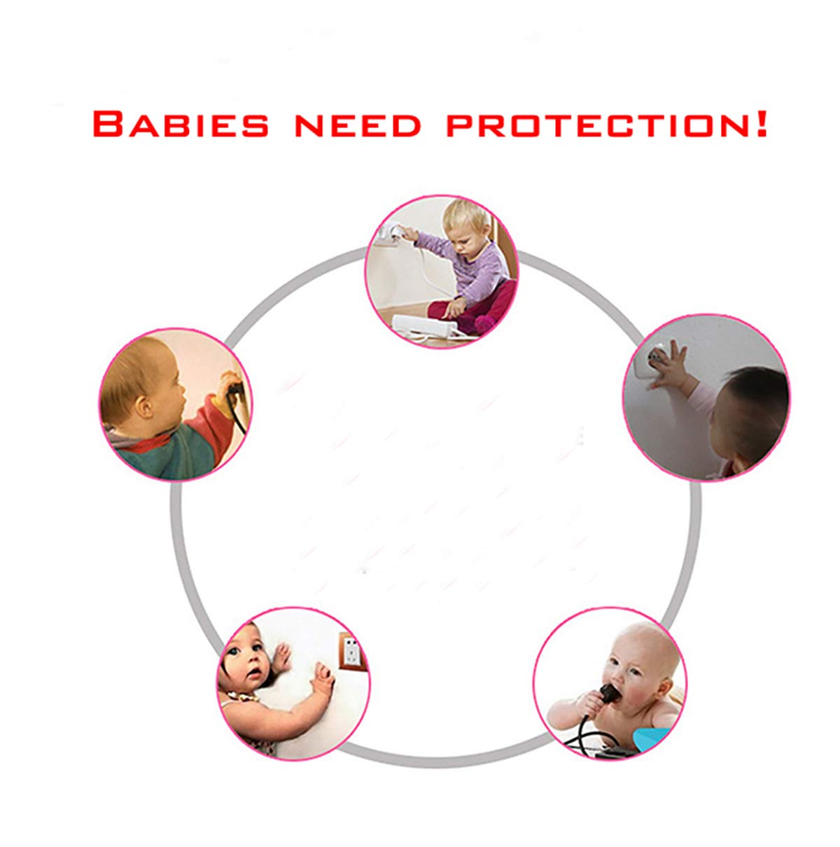 (Pack of 50) Socket Cover Baby Protective Plug Cover with Hidden Handle, Child Safety Socket Cover Socket Protector for Home and Office (3 Prong25, 2 Prong25)