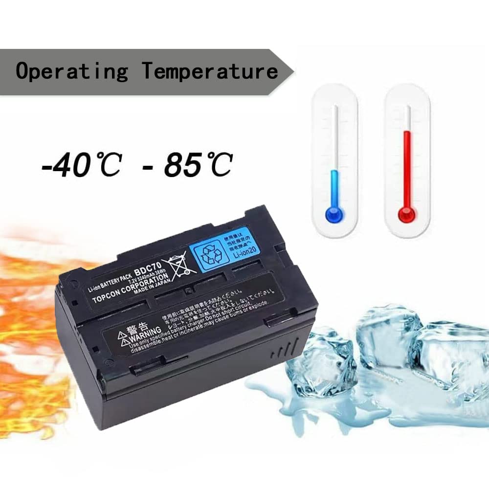 (Pack of 1) New 7.2V 5240mAh High Power Battery for Top-con BDC70 Battery
