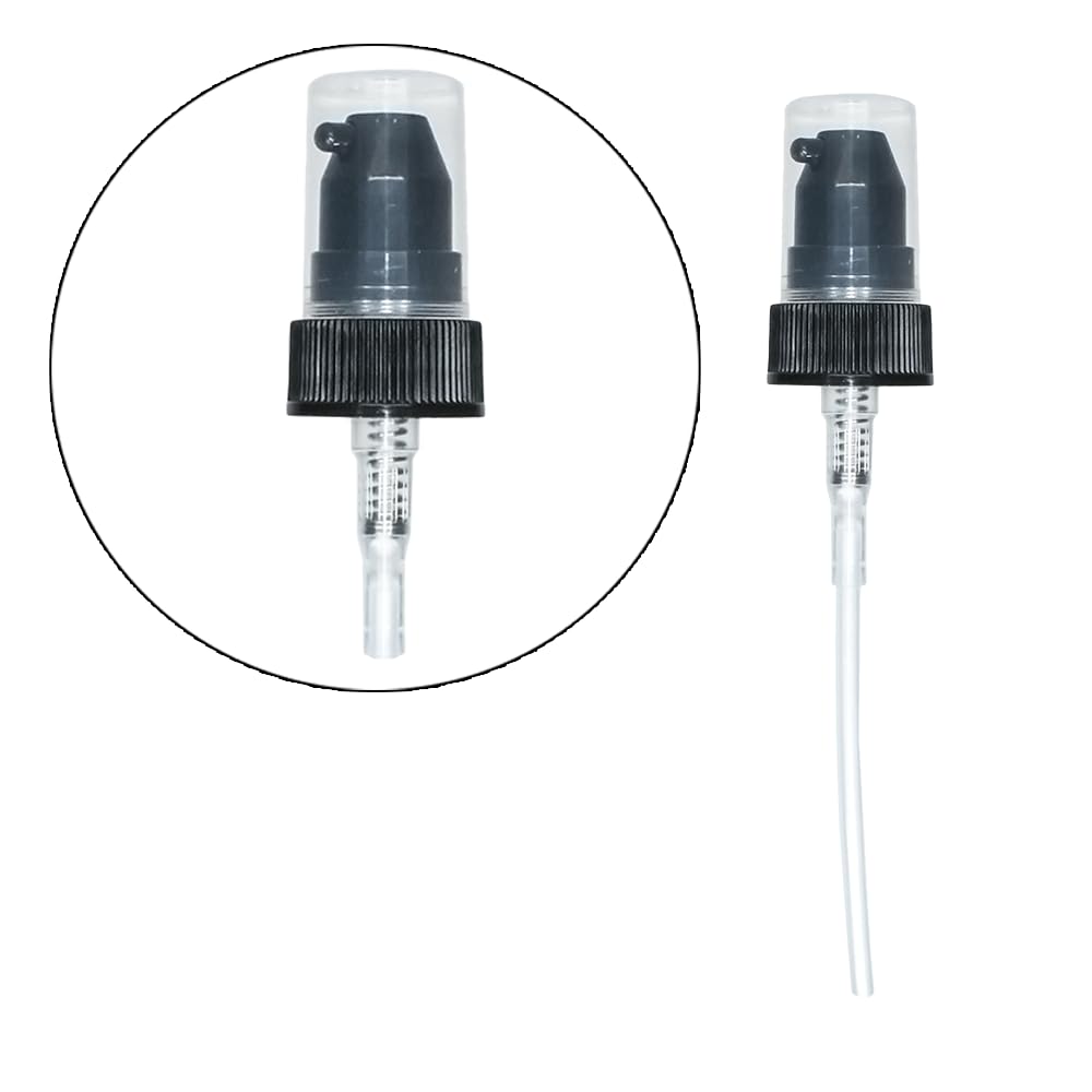 (Pack of 80) 2 oz. Clear Boston Round with Black Treatment Pump