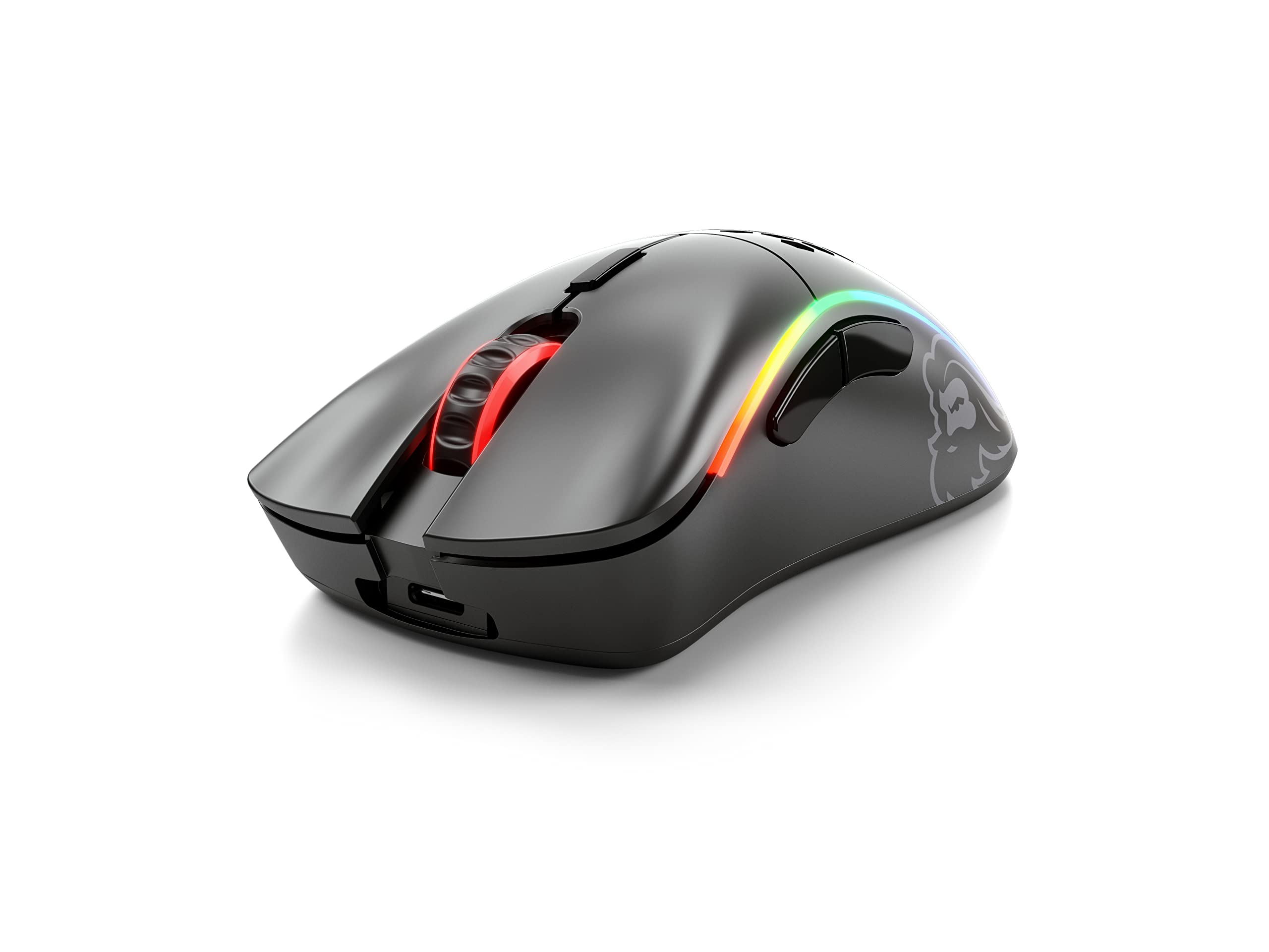 (Mouse + Ceramic Feet) Glorious Model D- (Minus) Wireless Gaming Mouse (Matte Black) + Glorious G-Floats PC Gaming Mice Feet - Polished Ceramic Feet for Model D Minus Gaming Mouse (Bundle)
