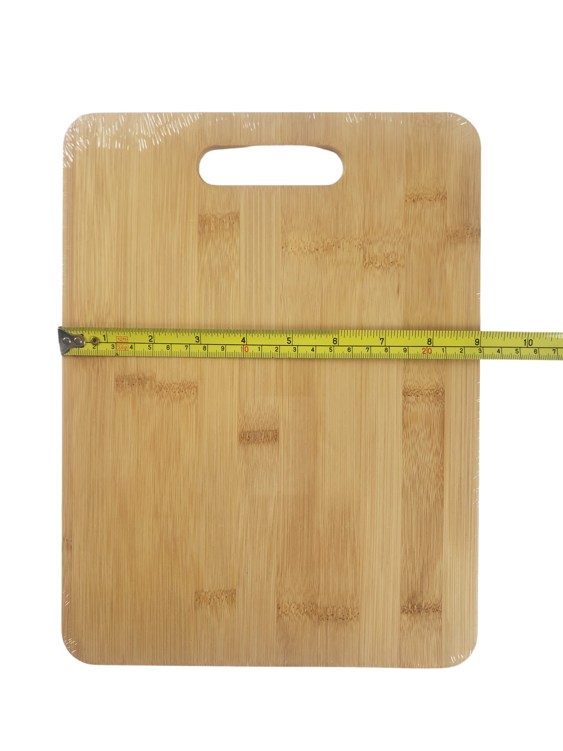 (Set of 12) 12"X9" Bulk Plain Bamboo Cutting Board | For Customized, Personalized Engraving Gifts | Wholesale Premium Chopping Board (With Handle)