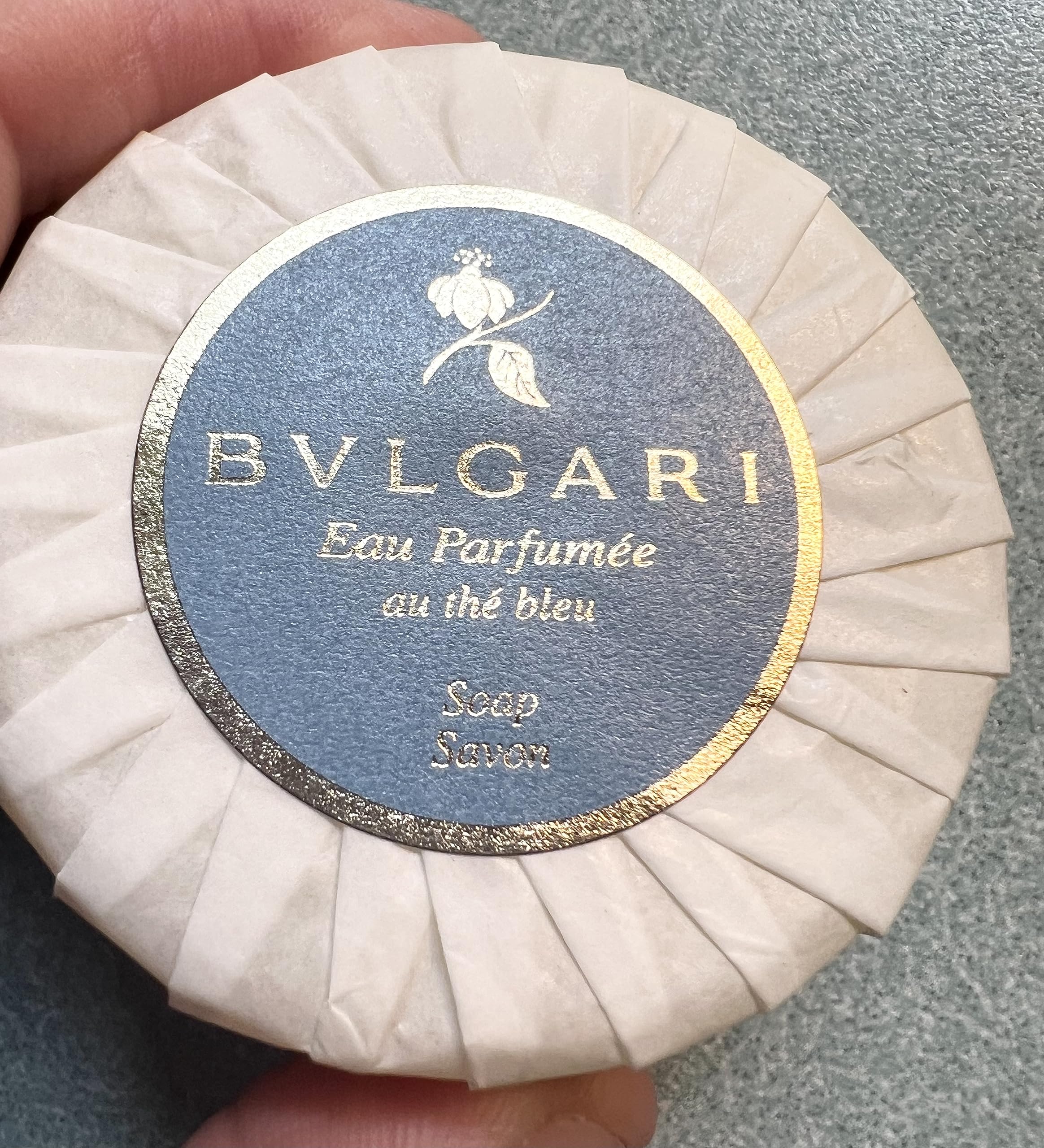 (Lot of 6) New Mini Soaps Eau Parfumee Au The Bleu by Bvlgari 50g each/ 1.7 oz