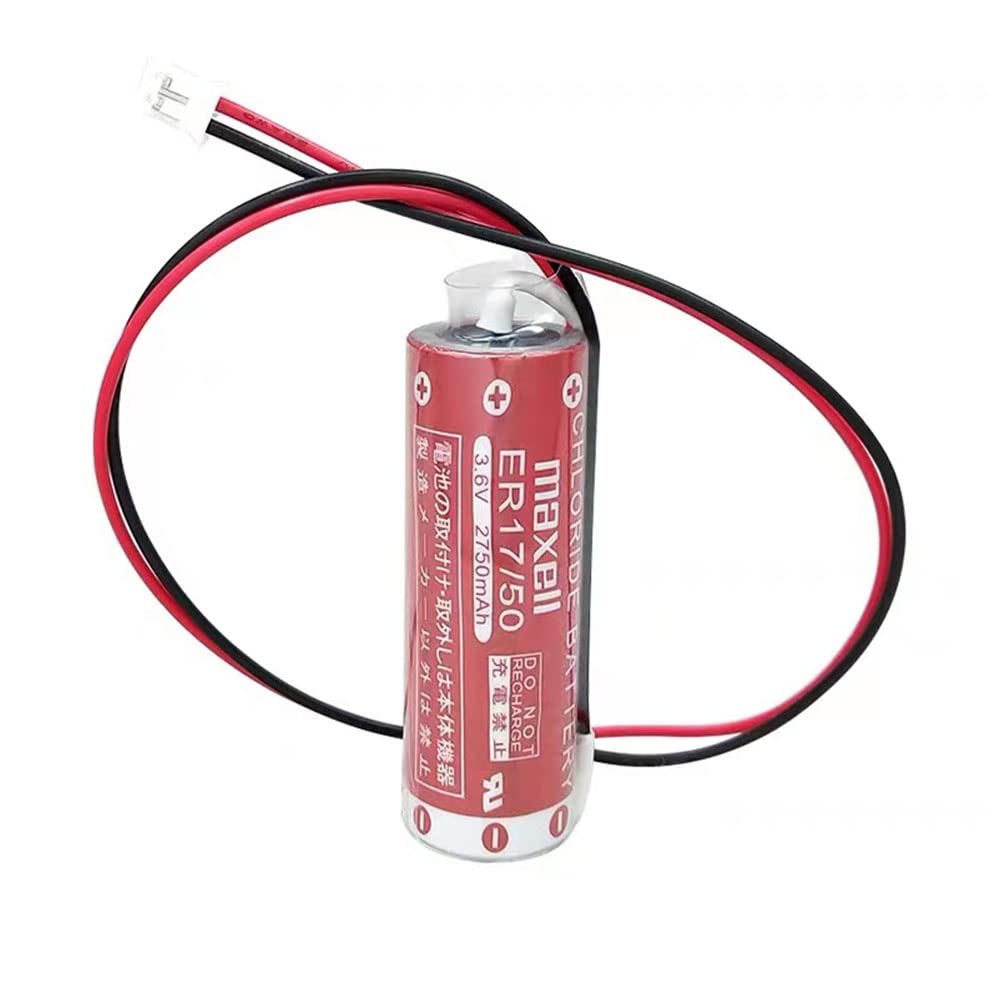(Pack of 5) ER17/50 3.6V 2750mAh AA PLC Lithium Battery with White Plug for ER17/50 17/50 3.6V Battery