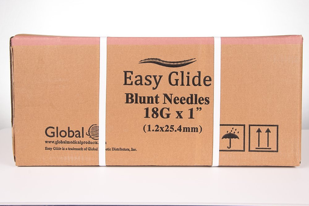 (Qty 25) 18 ga x 1" Dispensing Needle, Blunt Tip