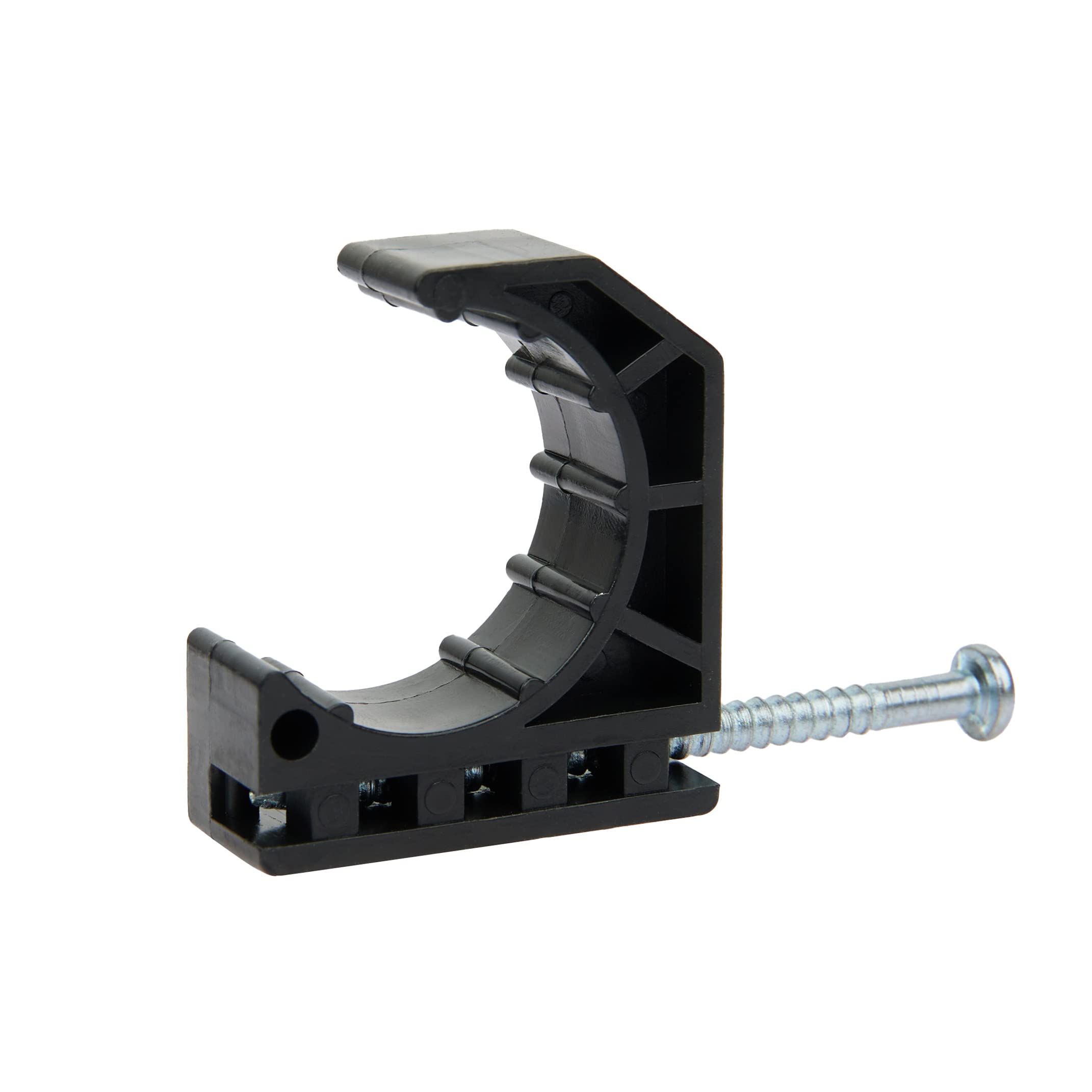 (Pack of 50) EFIELD 1/2-inch Black Color Half Clamp Fixture, J-Hook with Nail For 1/2" PEX Tubing/Pipe Support (1/2 Inch)