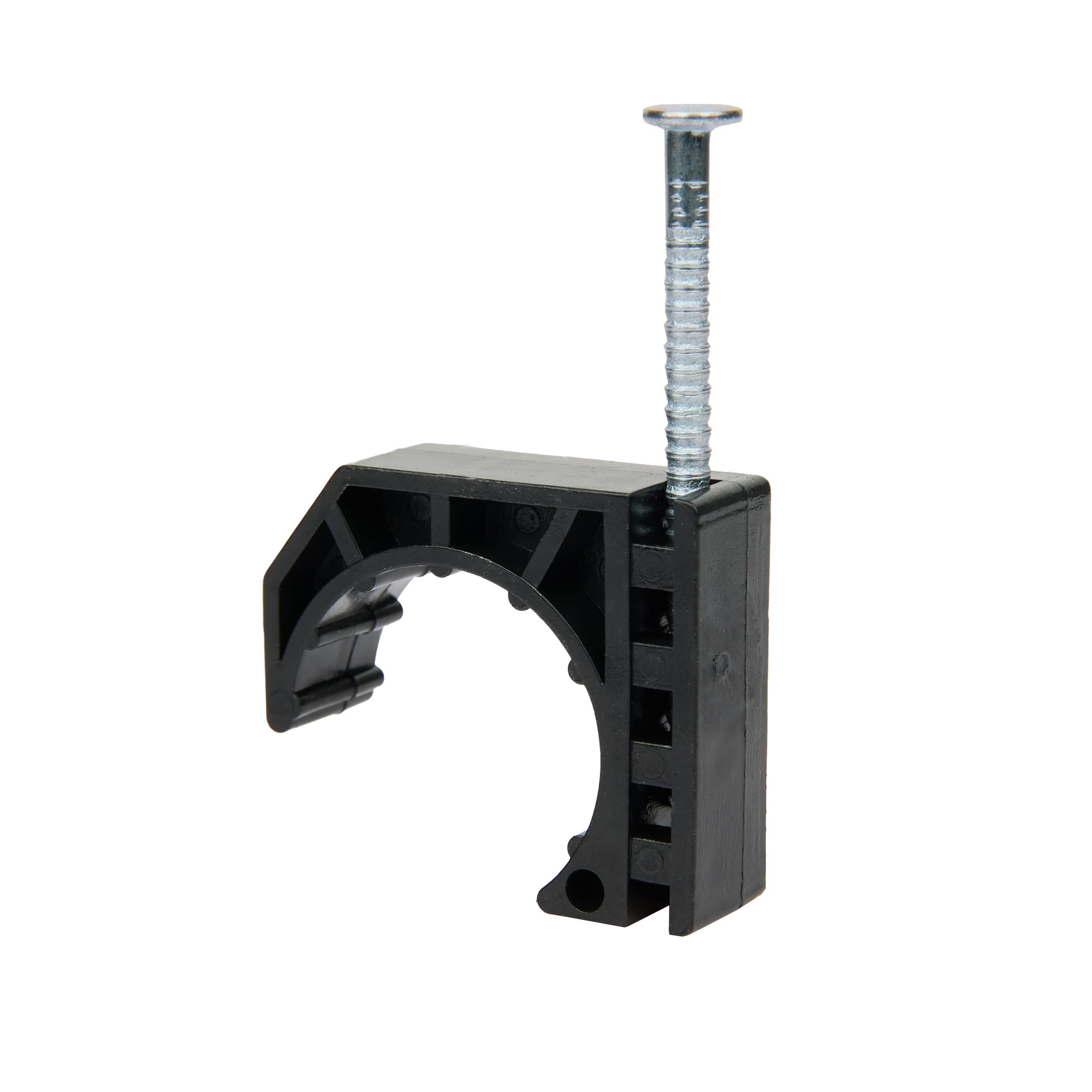 (Pack of 50) EFIELD 1/2-inch Black Color Half Clamp Fixture, J-Hook with Nail For 1/2" PEX Tubing/Pipe Support (1/2 Inch)