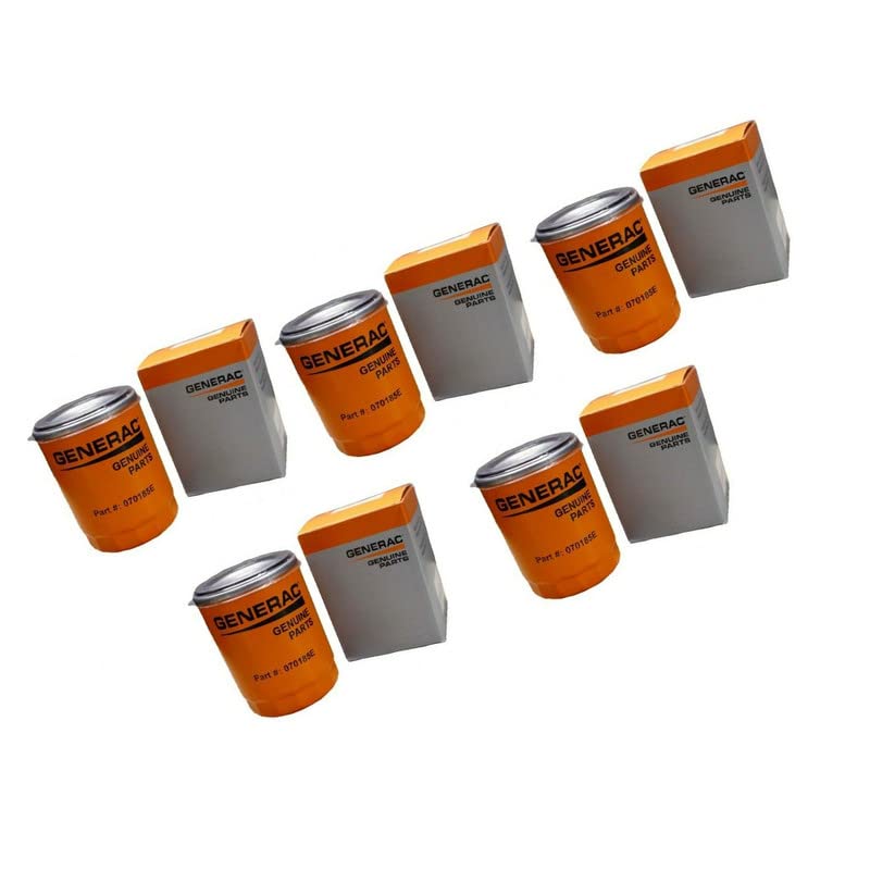 (OCN) 070185E (5PK) Genuine OEM Oil Filter for Air-Cooled & Portable Generators Compatible with Generac 0058022, 0059320, 0059321, 0059322 + Other Models