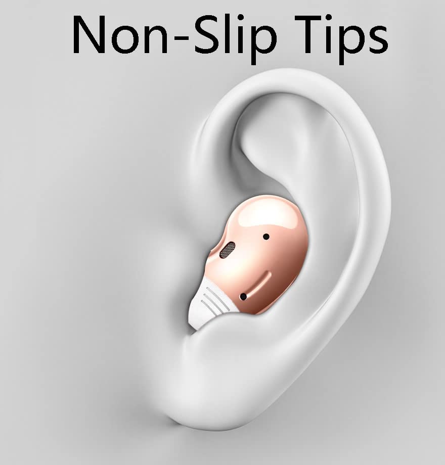 [ 8 Pairs ] Galaxy Buds Live Ear Tips Wing Tips, Non-Slip Anti-Slip Sound Leakproof Silicone Earbuds Replacement Cover Accessories Compatible with Samsung Galaxy Buds Live White S/L