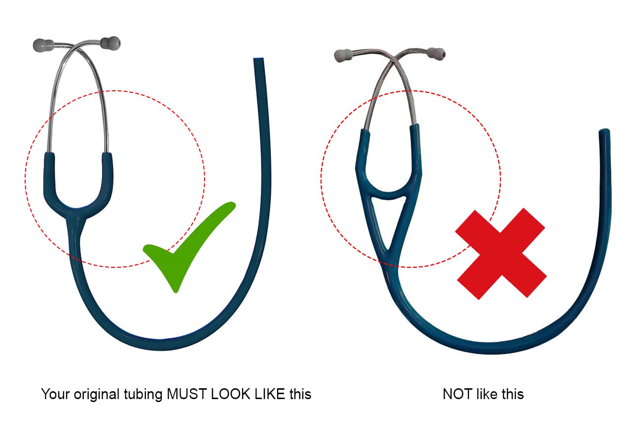(Stethoscope Binaural) Replacement Tube by Reliance Medical Compatible with Littmann® Classic II SE Stethoscope - TUBING (Caribbean Blue)