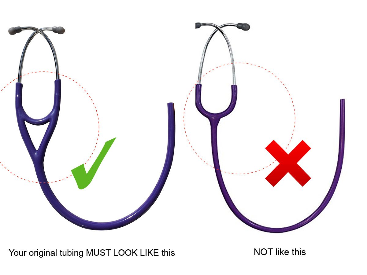 (Stethoscope Binaural) Replacement Tube by Reliance Medical fits Littmann® Cardiology III® Stethoscope - TUBING (PURPLE)