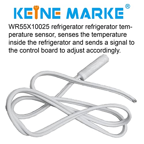 (Pack of 2) Quality WR55X10025 Refrigerator Temperature Sensor - Perfectly Fits GE and Hotpoint Refrigerator - Complete Replacement Part Number: 914093 AP3185407 PS304103 WR50X10027 (Pack of 2)