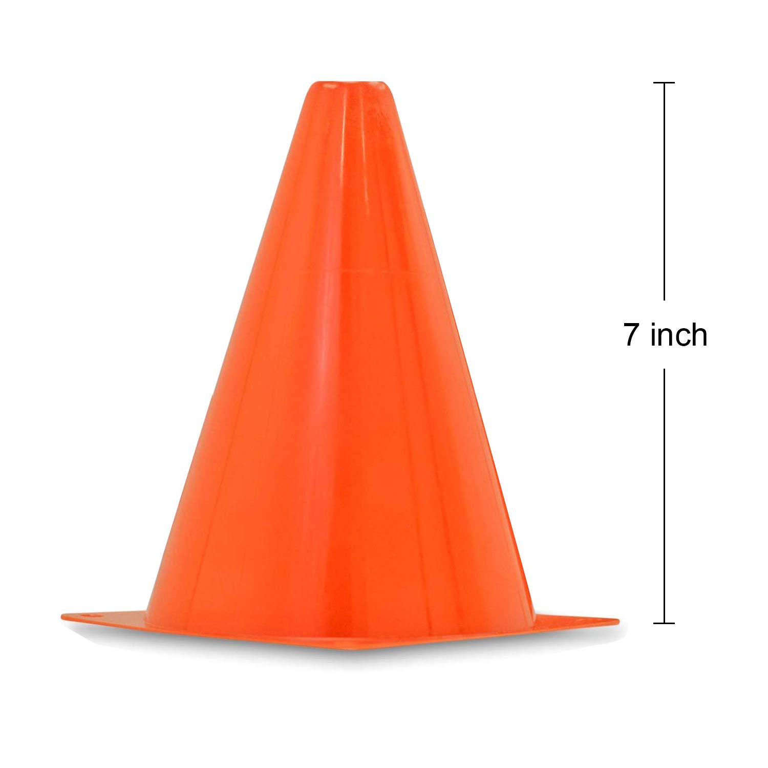 [ 36 Pack ] 7 Inch Plastic Traffic Cones Sport Training Traffic Cone Sets Field Marker Cones for Skate Soccer Indoor/Outdoor Agility Training & Festive Events Physical Education Flexible- Orange