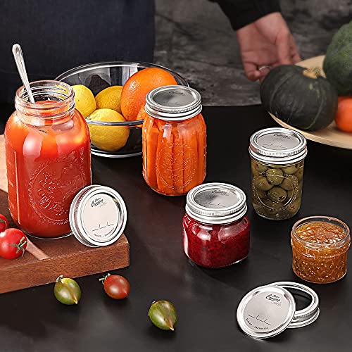 [ 168 Count, REGULAR ] Mouth Canning Lids for Mason Jars - Split-Type Metal Lid for BALL KERR Jar - Airtight Sealed - Food Grade Material