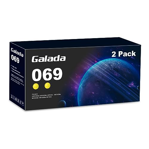 (with Chip) 069 Toner Cartridge Replacement for Canon 069 CRG069 CRG069 H CRG-069 H for imageCLASS MF753Cdw MF751Cdw LBP674Cdw Printer (Yellow 2 Pack)