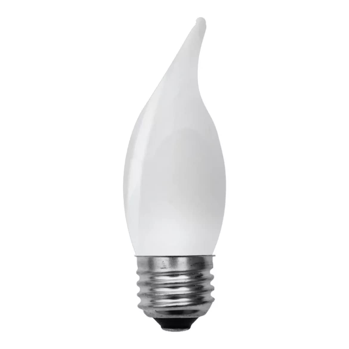 (Pack of 4 Bulbs) GE 48265 Relax LED Decorative Chandelier Light Bulb, 60 watt Equivalent, Bent tip, HD Light, Frosted, dimmable LED Light Bulb