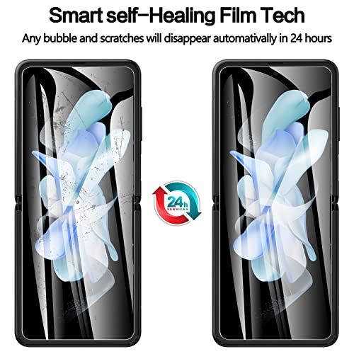 [2+2 Pack] YWXTW for Samsung Galaxy Z Flip 4 5G EPU Screen Protector + Camera Lens Protector Tempered Glass, Upgraded Ultra-Thin High Definition Clear Full Coverage Case Friendly