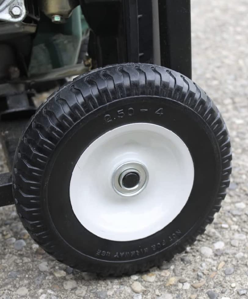 (Set of 4) 8" Flat Free Tires 2.50-4" Flat Free All Purpose Tires - Hand Truck, Dolly, Utility Cart Tire on Wheel Assembly