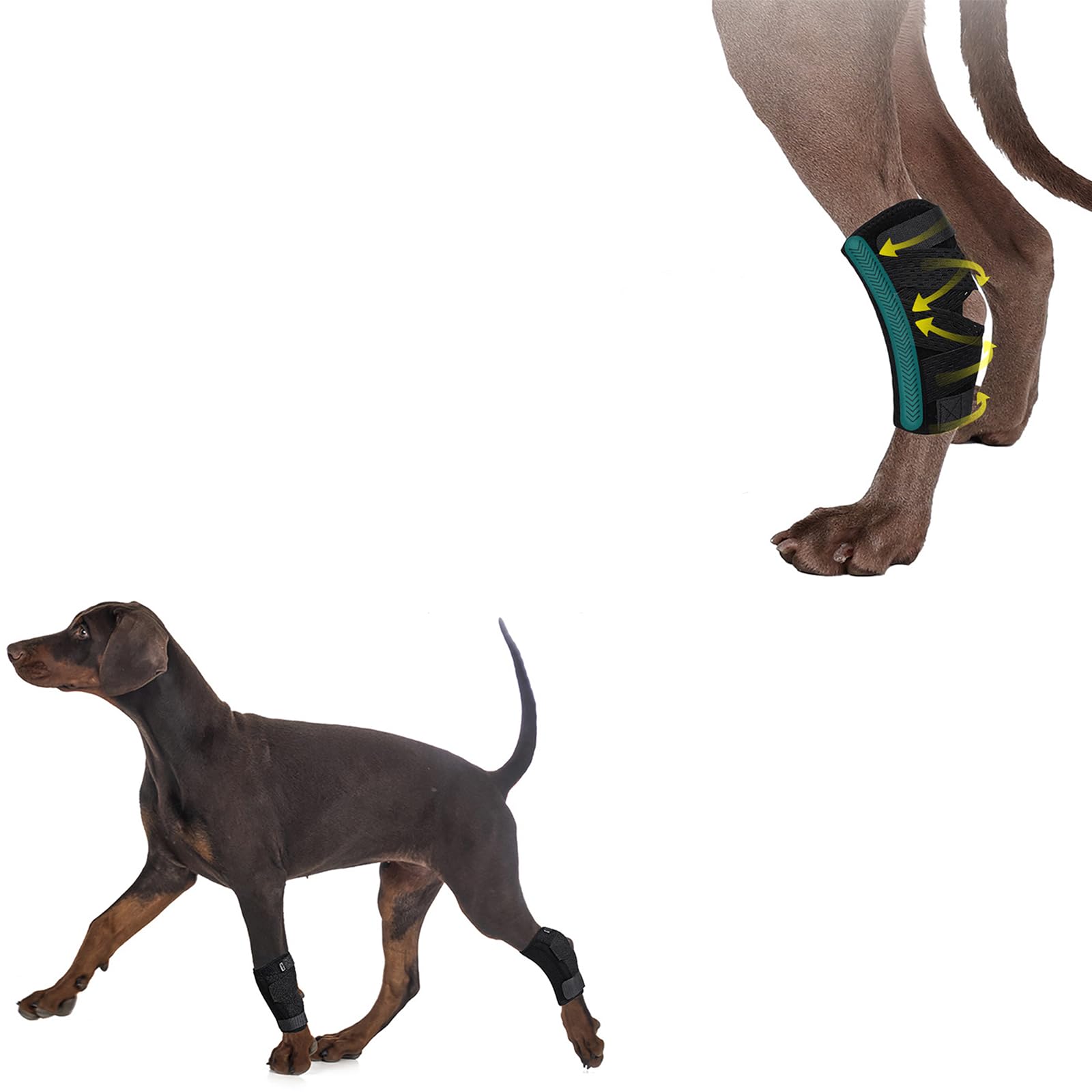 (S/M) Dog Canine Front Leg Brace Paw Compression Wraps with Protects Wounds Brace Heals and Prevents Injuries and Sprains Helps with Loss of Stability Caused by Arthritis