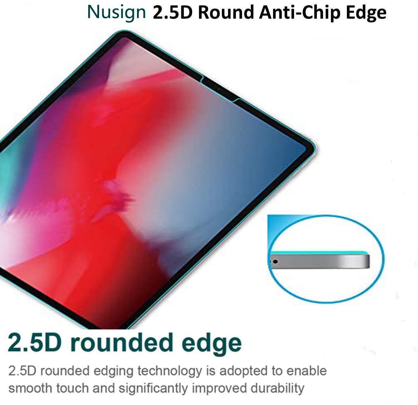 [2 Pack]Nusign 12.9'' Paperfeel blue light Screen Protector, Compatible with 12.9" Apple iPad Pro (2020/2021 Release).Anti-Blue Light (Eye Care) Protection. Anti-Glare Matte Surface for Drawing, Great Sensitivity. Scratch Proof