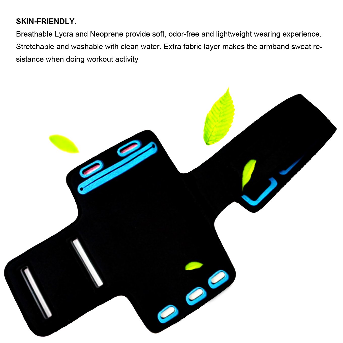 [2pack] Universal Sport Running Exercise Gym Sport Armband, iEugen Case for iPhone 11 PRO MAX X XR X XS MAX 8Plus/iPhone 7 Plus/6 Plus/6s Plus,with Key Holder & Card Slot,Water Resistant-Black+Silver