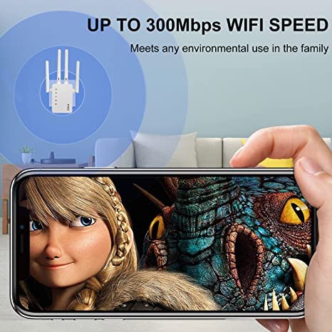 [2022 Upgraded] WiFi Extender - Wireless Signal Range Booster up to 8500 sqft for Home, Internet Repeater & Signal Amplifier with Ethernet Port - 1 Button Setup, 5 Modes，Connect Up to 35 Devices