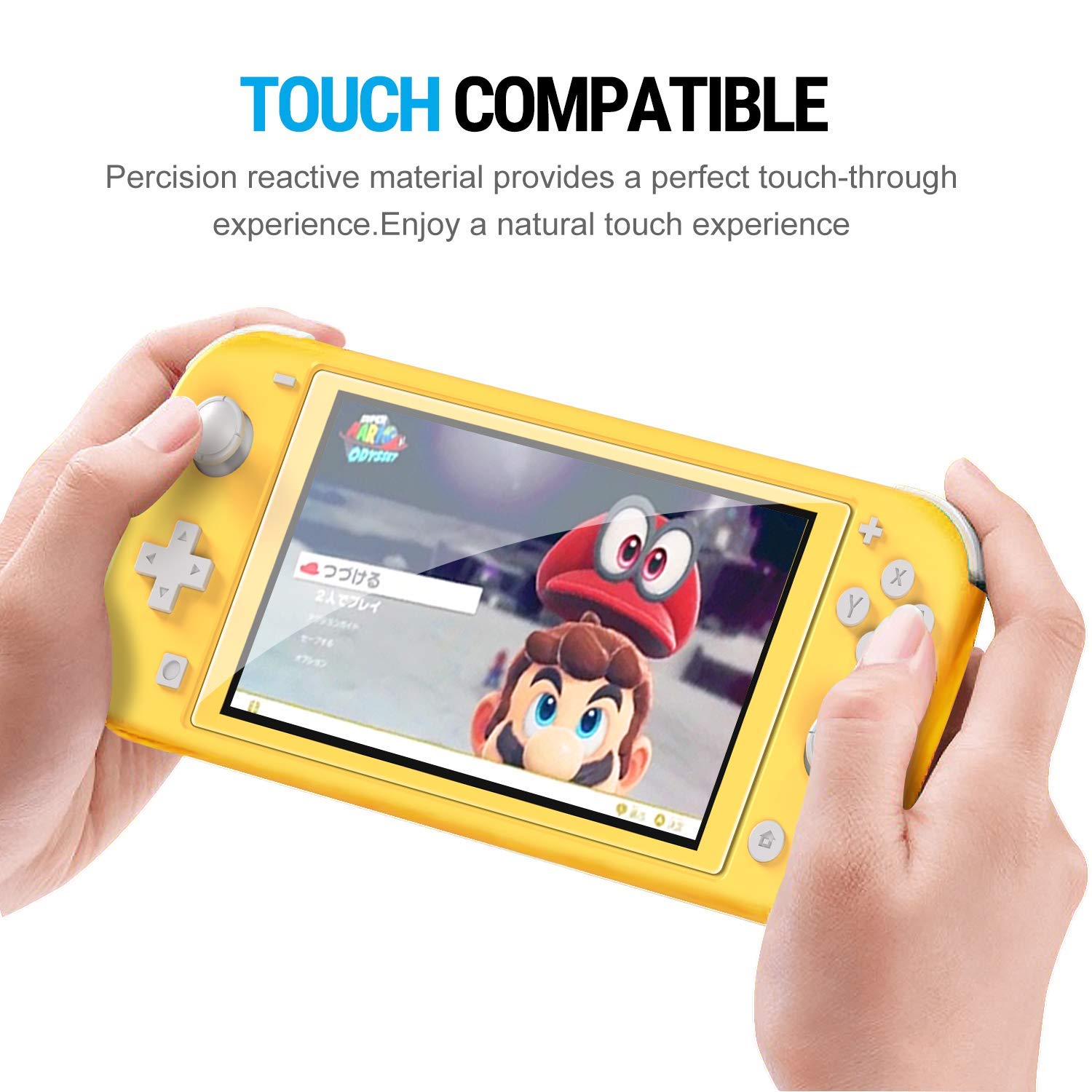 [2 Pack] Nintendo Switch Lite 2019 Screen Protector Tempered Glass POKANIC Transparent HD Clear Anti-Scratch Protector Bubble Free Dock-able Easy Installation Film Compatible with Nintendo Switch Lite