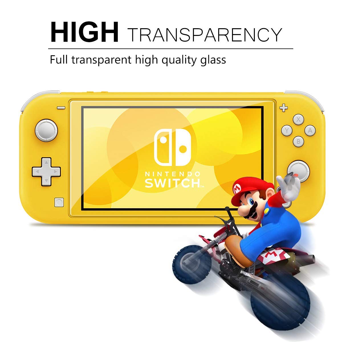 [2 Pack] Nintendo Switch Lite 2019 Screen Protector Tempered Glass POKANIC Transparent HD Clear Anti-Scratch Protector Bubble Free Dock-able Easy Installation Film Compatible with Nintendo Switch Lite
