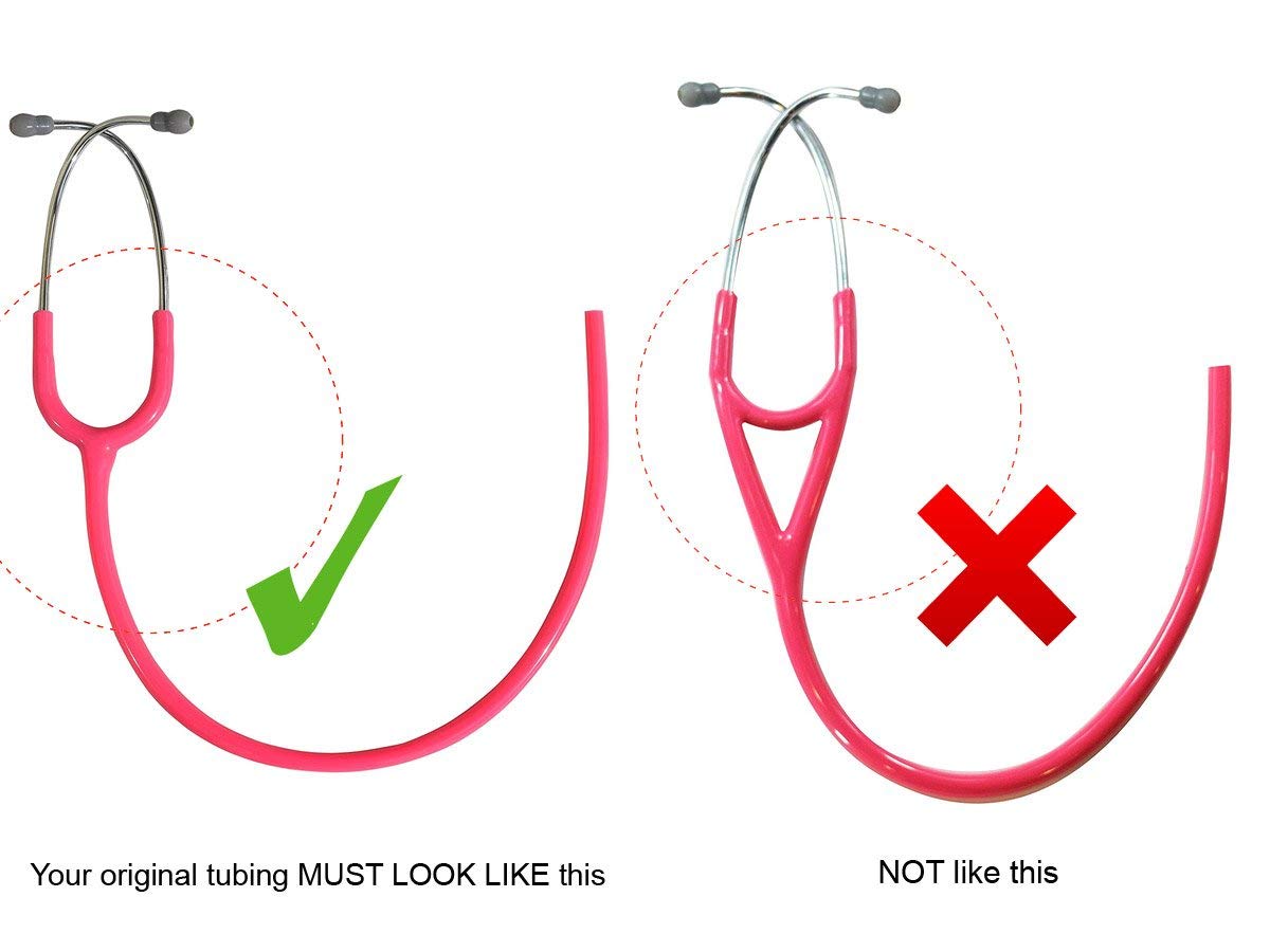 (Stethoscope Binaural) Replacement Tube by Reliance Medical fits Littmann® Classic III Stethoscope - TUBING (Light Pink)