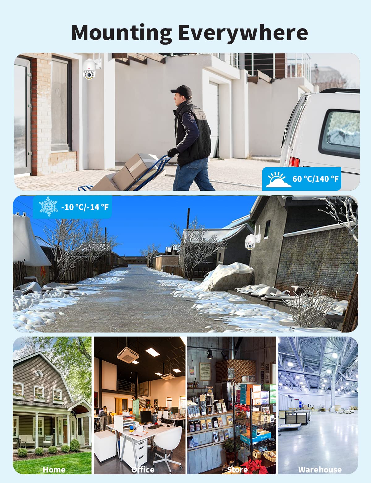 [2K,Auto-Track Camera] Tonton 3MP Wireless Pan and Tilt Outdoor WiFi Security Camera,2 Way Audio,Floodlight,Color Night Vision,Standalone Working,Also Works with All of Tonton Wireless NVRs