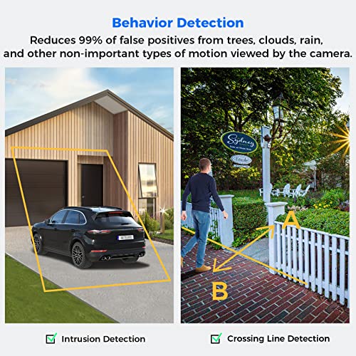 [121°Wide Angle+16Channel] Hiseeu 8MP/4K PoE Security Camera System,w/8Pcs 5MP IP PoE Security Camera Outdoor&Indoor,2 Way Audio,Waterproof,Alarm Light,Playback,3TB HDD,24/7 Home Surveillance NVR Kit