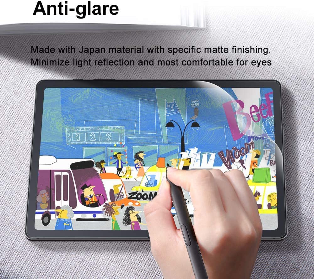 [2 Pack] Zeking Paperfeel Screen Protector Compatible with Samsung Galaxy Tab S8+/S8 Plus 12.4" (SM-X800/ X806), [Feel Like Paper Film Writing] Anti Glare Tablet PET Film for S-Pen