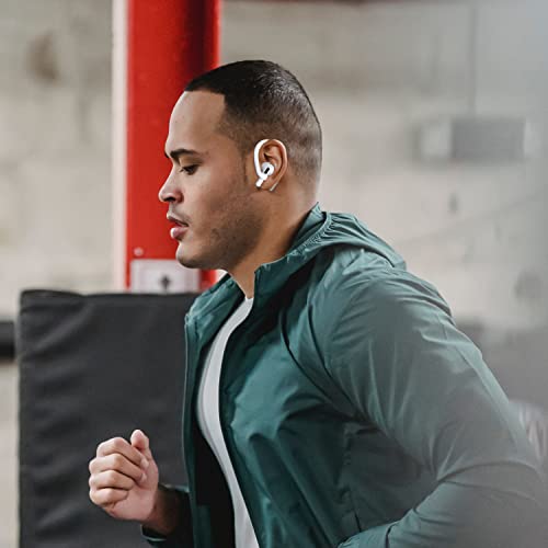 [2 Pairs] DamonLight Ear Hooks for AirPods Pro 2 & 1, AirPods 3 & 2 & 1, Airpod Ear Hook, Anti-Slip Comfortable Fit, Ergonomic Design, AirPods Accessories (Medium, White)