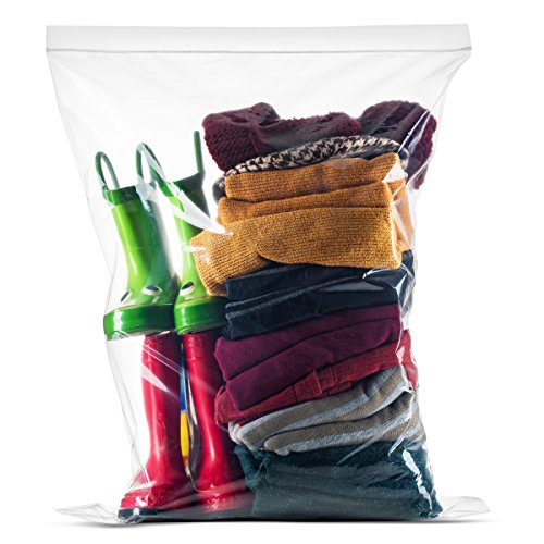 [ 20 Count ] Regular Roaster Storage Bag 16" x 18", 3.5 Gallon Large & Strong Clear - Zipper Top - Bags