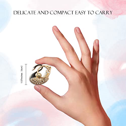 [2 Packs] Swan Glitter Bling Bling Phone Ring Holder, Sparkle Phone Ring Grip Artificial Diamond Stand,Rhinestone Cell Finger Ring for Phones,Pad