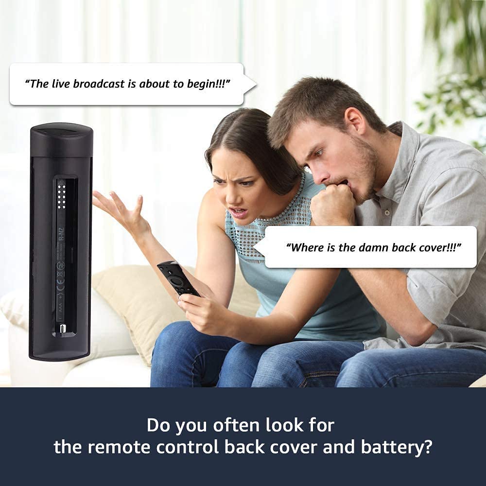 [2 Pack ] 4K Firestick Remote Cover Case, Silicone Remote Cover Case Compatible with 4K TV Stick, Lightweight Anti Slip Shockproof (Glowing Green & Blue)