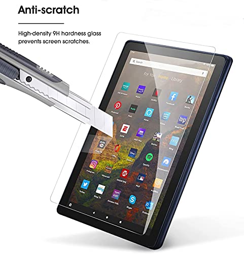 [2 Pack]-TiKeDa Screen Protector for Amazon Kindle Fire HD 10 2021 Tablet /Fire HD 10 Plus/Fire HD 10 Kids/Fire HD 10 Kids Pro Tablet [2021 Release 11th Generation 10.1inch]Tempered Glass High Definition