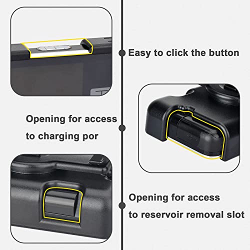 (Upgrade) iGuerburn tSlim X2 Pump Case with 360°Rotating Clip, Tandem tSlim Pump Holder Spool Up Excess Tubing, t Slim G4 Pump Accessories t:Holster Smooth Edges Won't Peel Off Screen Cover(Black)