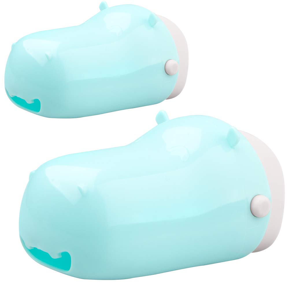 [2 Pack] Angle Adjustable Faucet Extenders for Baby Toddler Kids, Tomorotec Spout Extension for Hand Wash in Kitchen, Sink, Bathroom, Restroom and etc (Blue)