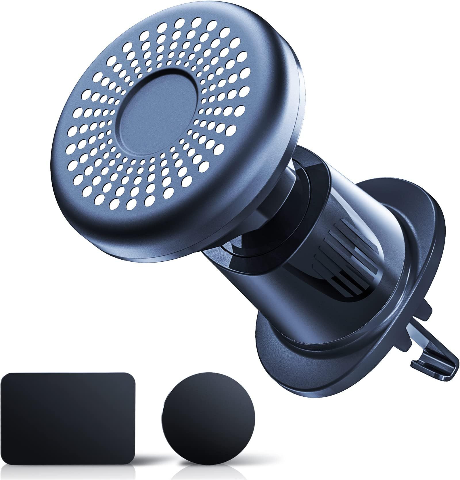 [ Military-Grade Magnetic Vent Hook] Phone Holder for Car, Hands Free Phone Car Mount Strong Magnet Air Vent Mount, 360° Rotation Car Phone Holder Compatible with iPhone Samsung Galaxy All Smartphones