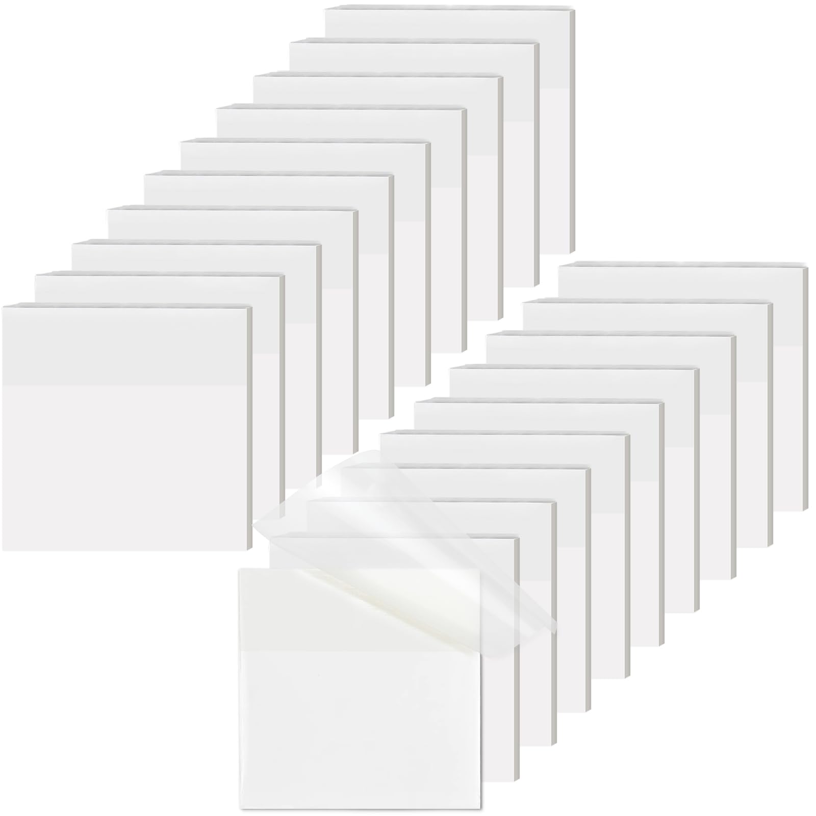 [1000 Sheets] Transparent Sticky Notes, 3x3 inch Clear Sticky Notes, Self-Adhesive Waterproof Translucent Sticky Notes for Annotation College School and Office Supplies